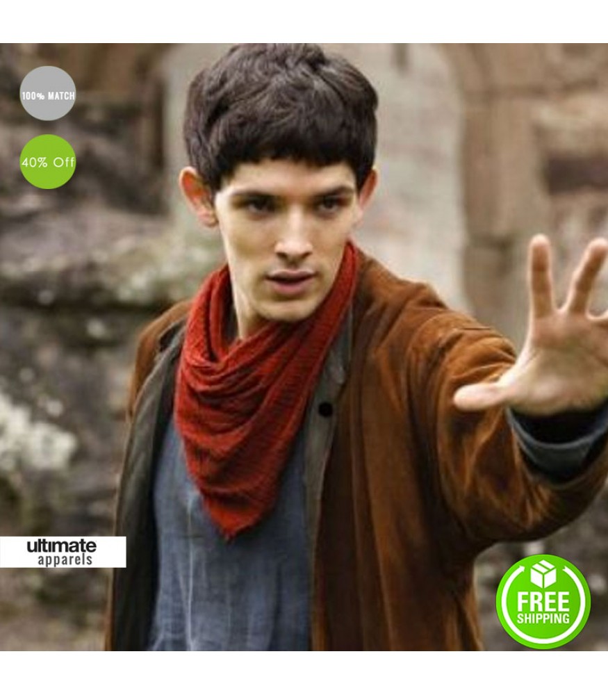 Merlin Colin Morgan Brown Jacket | Marlin Uk Costume Jacket