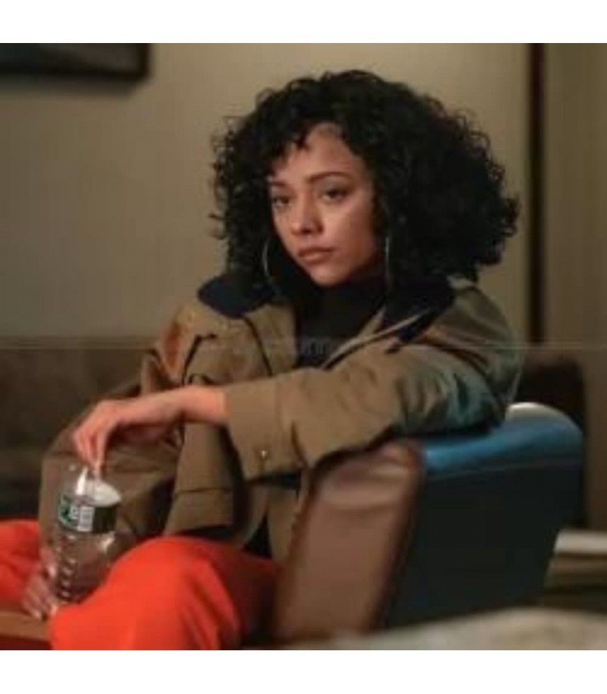 Power Book Ii Ghost S03 Effie Morales Brown Cropped Jacket