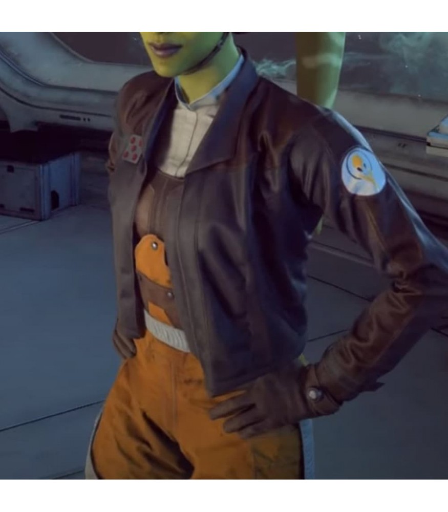 Star Wars Squadrons Hera Syndulla Brown Leather Jacket
