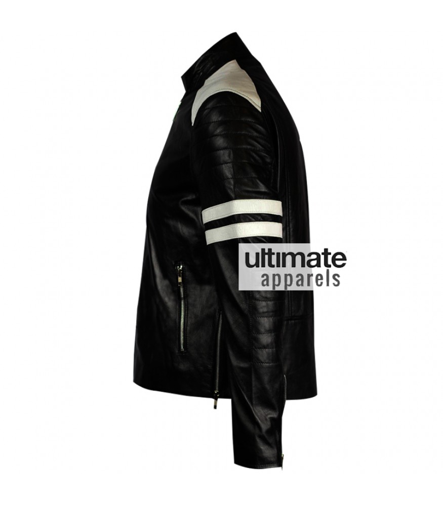 Brad Pitt Fight Club Black Leather Jacket | Tyler Durden Mayhem Jacket